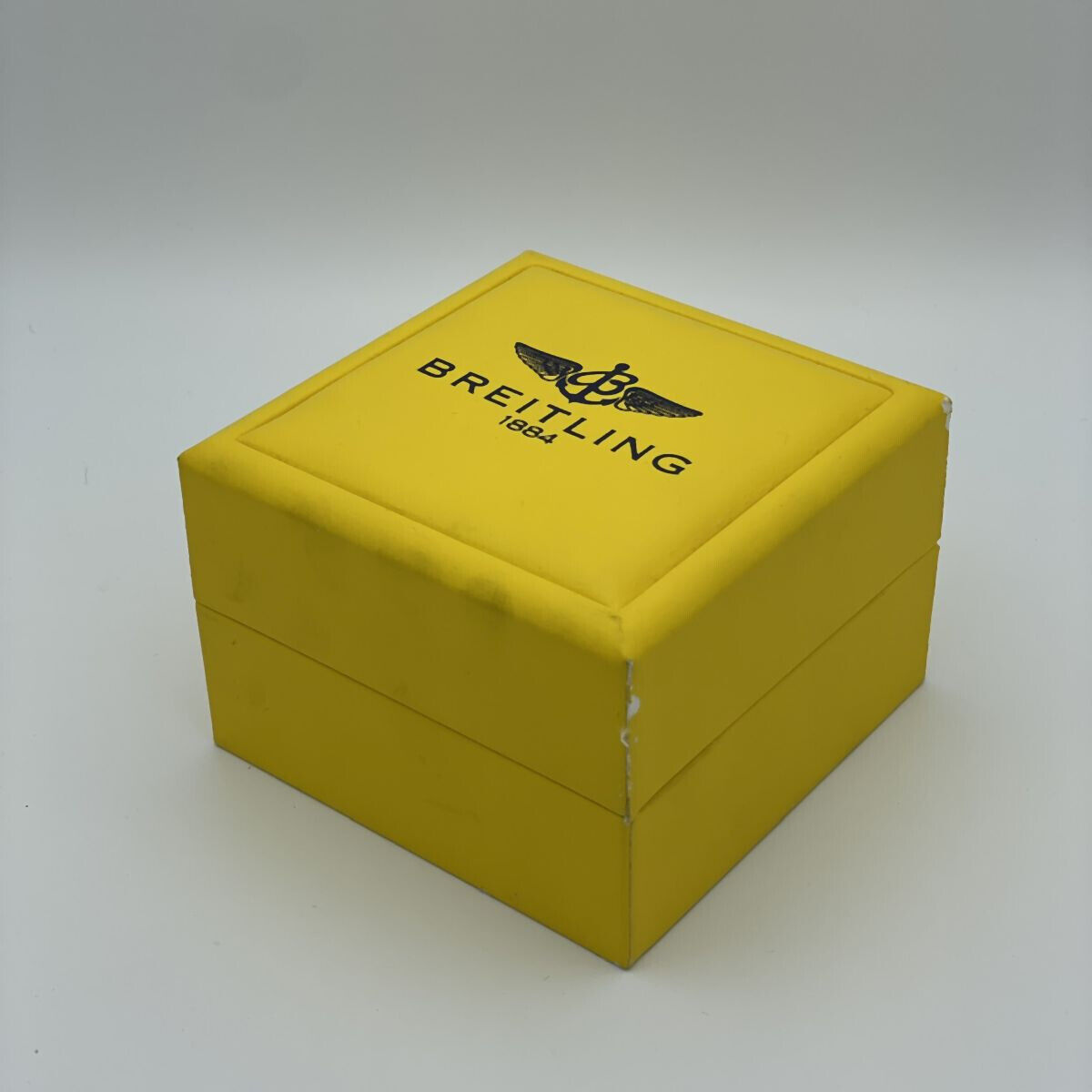 BREITLING VINTAGE UHRENBOX WATCH BOX CASE 90ER JAHRE SELTEN GELB ...